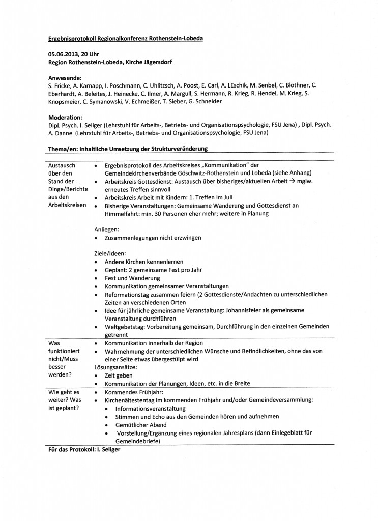 Ergebnisprotokoll der Regionalkonferenz Ro-Lo « Evangelisch ...